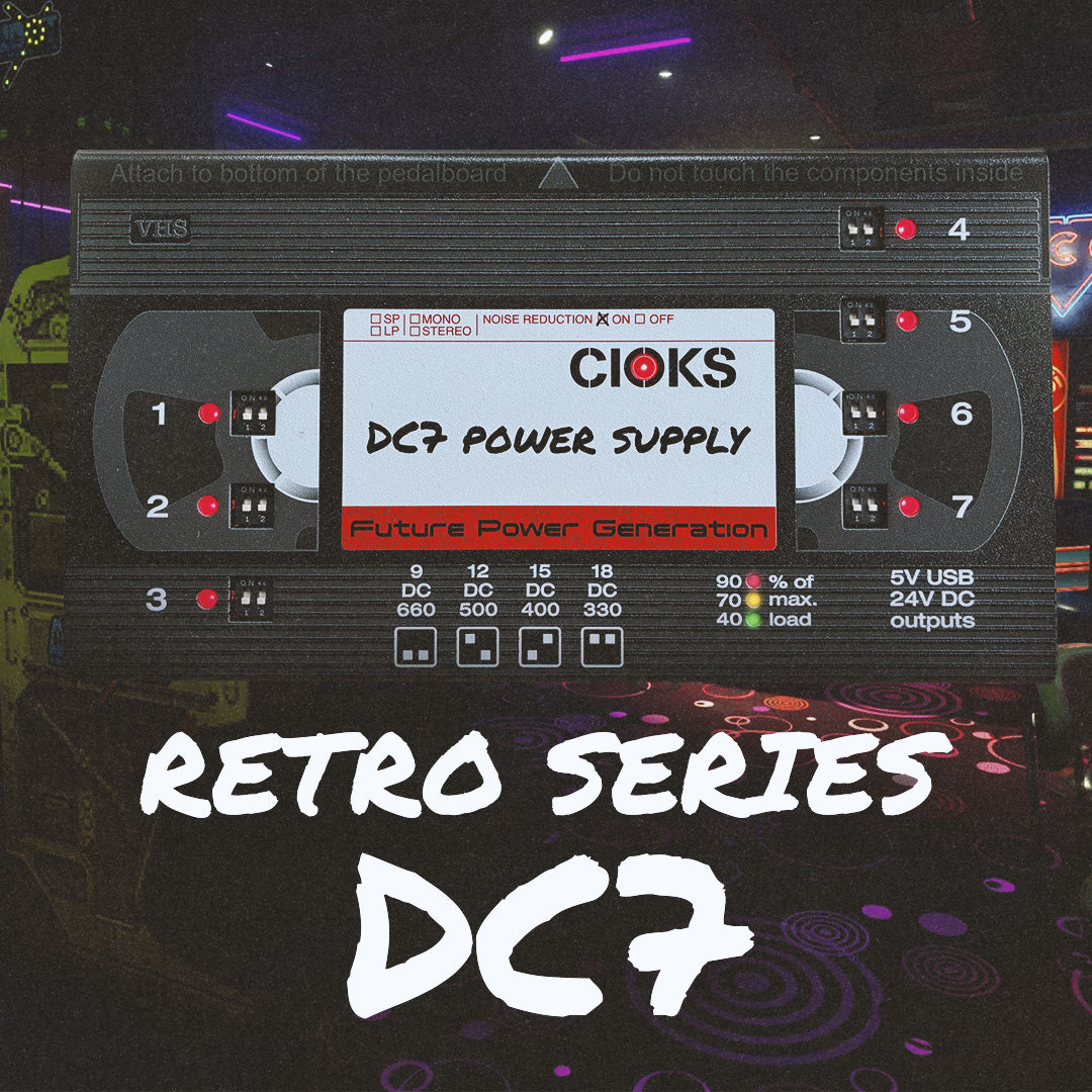 CIOKS DC7 Limited Edition VHS Tape Power Supply 7 Isolated Outputs | Dynamic Pedals and Amps